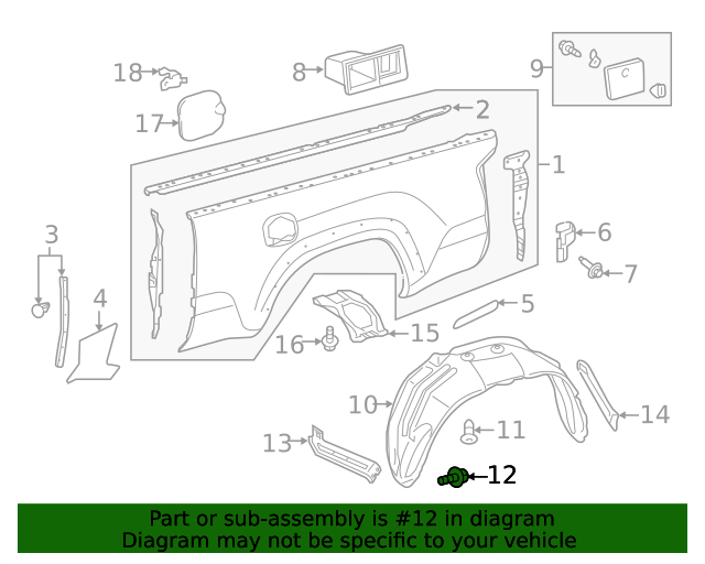 90119-06844 - Mount Bracket Upper Bolt - 2008-2024 Toyota | OEM Genuine ...