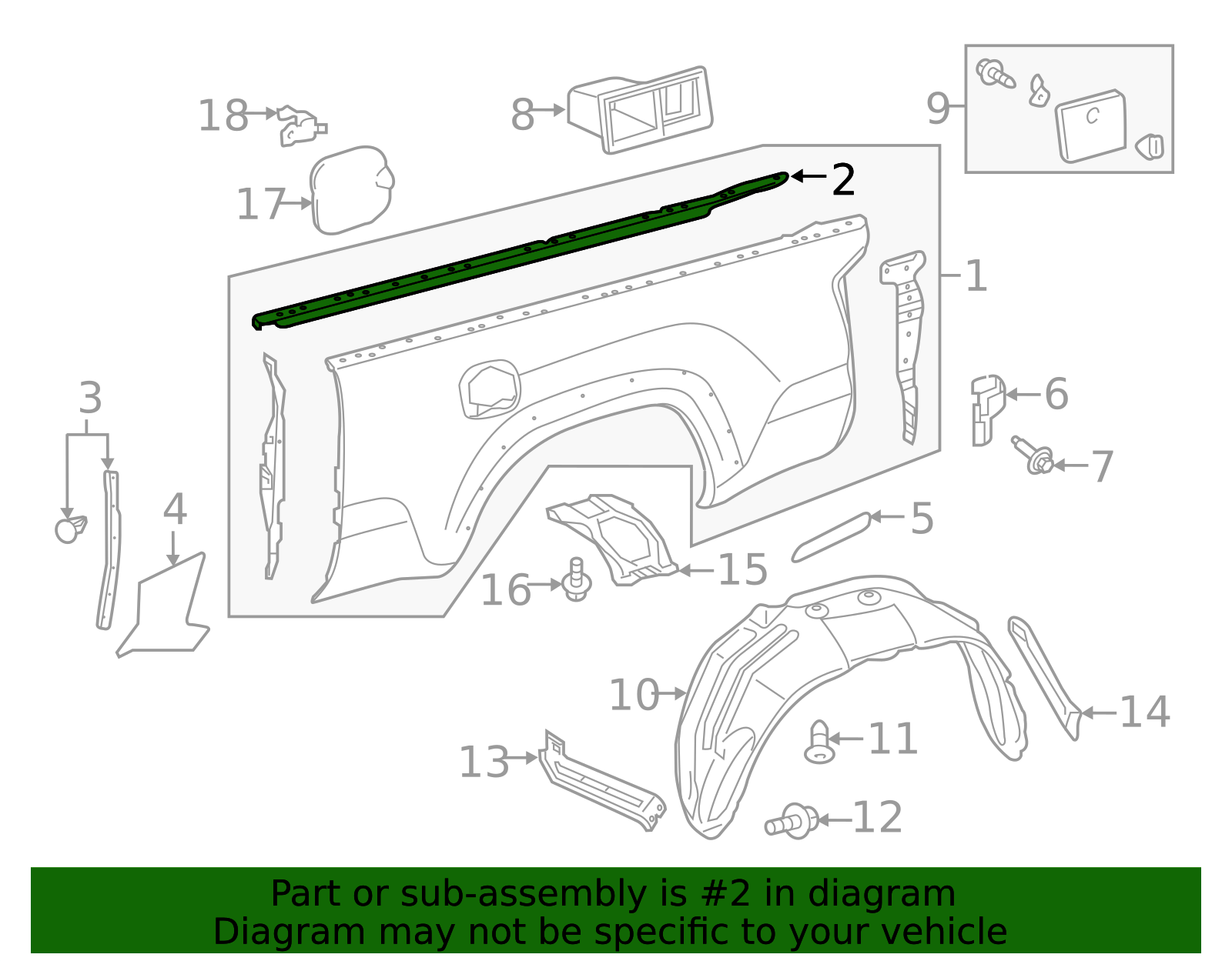 65501-04040 - High-Quality Truck Bed Panel Reinforcement for 2016-2023 ...