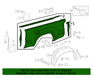 65500-04460 - Side Panel - 2016-2023 Toyota Tacoma | OEM Genuine Toyota ...