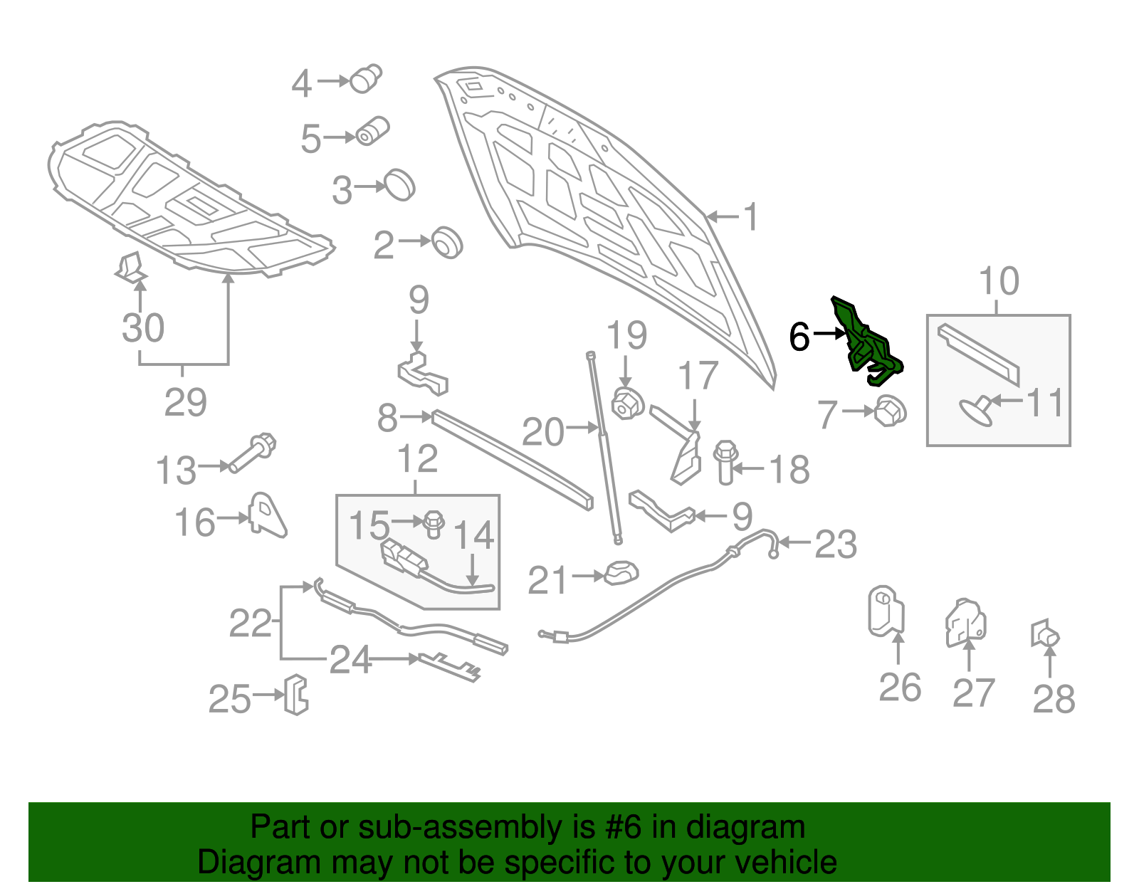 2009-2017 Audi Safety Catch 8R0-823-480-B | OEM Parts Online