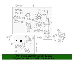 2011-2015 Honda Pilot Lower Control Arm Stopper 51394-STX-A02 | OEM ...