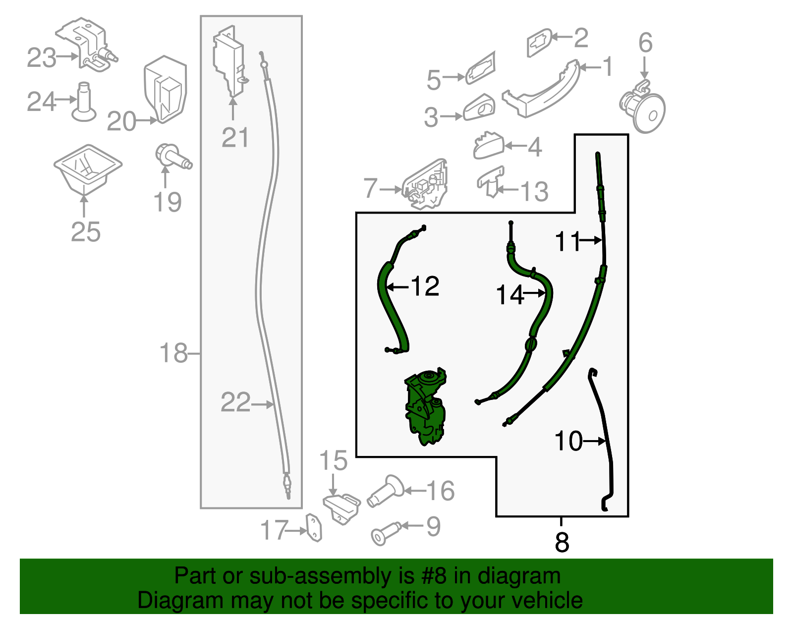 2015-2024 Ford | Lower Latch | CK4Z-6143288-F | Walls' Ford Parts