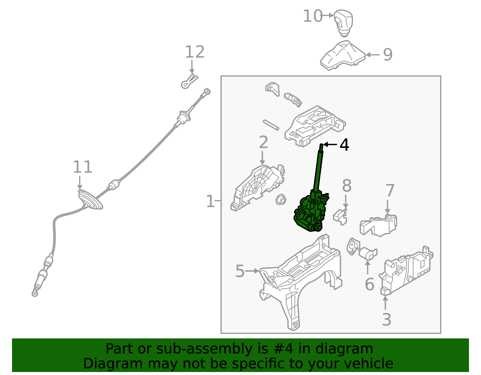2017-2020 Hyundai Shift Lever 46710-F2110 | Retail Performance Auto Parts