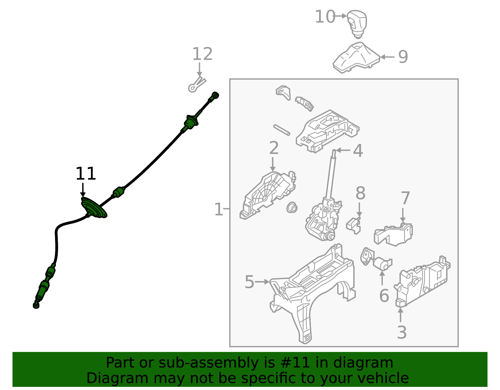 2019-2020 Hyundai Santa Fe Shift Control Cable 46790-S2200 | Retail ...