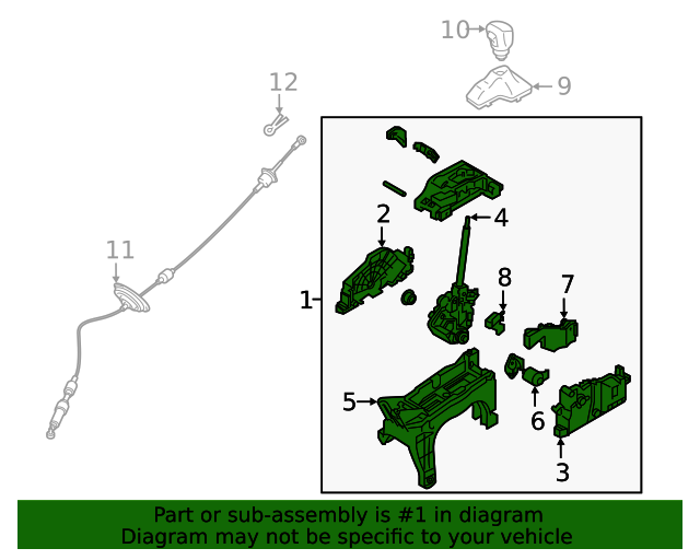 2019-2020 Hyundai Santa Fe Gear Shift Assembly 46700-S1200 | OEM Parts ...