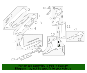 2021-2023 GM Lower Center Pillar Trim Cover 84436404 | GMPartsDirect.com