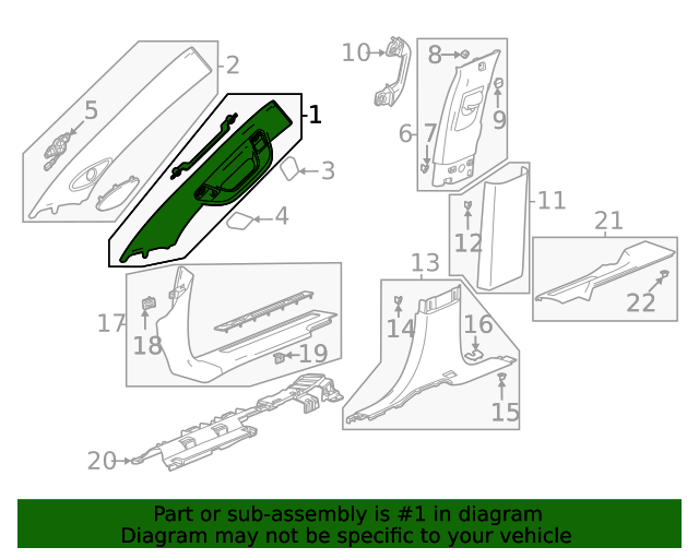 2021-2024 GM Windshield Pillar Trim 84691904 GM | GMPartsDirect.com