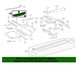 2010 Toyota Highlander Under-Body Shield 58723-0E030 | OEM Parts Online