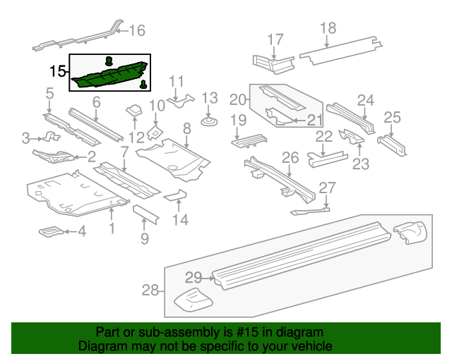 2008-2013 Toyota Highlander Floor Cover 58167-0E032 | Toyota Parts Center