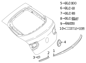 253-790-17-00-9197 - Spoiler 2020 Mercedes-Benz GLC 63 AMG® | Mercedes ...