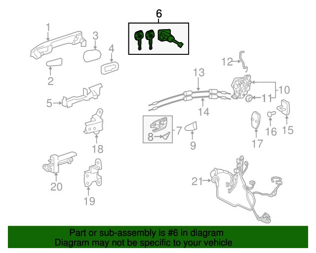 2013-2018 Lexus Lock Cylinder 69052-33360 | OEM Parts Online
