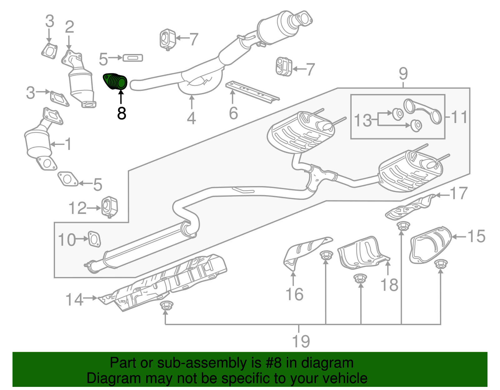 20907472 - Exhaust Intermediate Pipe - 2013-2020 GM | Findlay Auto Parts