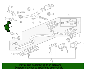 2016-2020 GM Driver Side Three-Way Catalytic Converter Kit 19420239 ...
