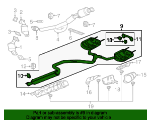 2018-2020 Chevrolet Impala Exhaust Muffler 84289383 | GMPartsDirect.com