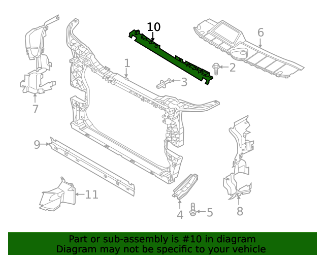 80A-121-292-E - Upper Seal 2018-2023 Audi SQ5 | Audi OEM Parts