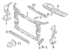 80A-805-594-C - Radiator Support 2018-2023 Audi SQ5 | Audi OEM Parts