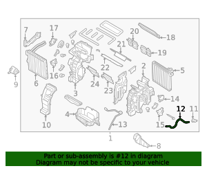 97237-1P000 - Cabin Air Temperature Sensor Aspirator Tube 2019-2023 Kia ...