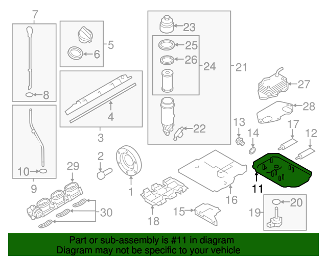 06E-103-604-K - Engine Oil Pan 2008-2017 Audi | AutoNationParts.com