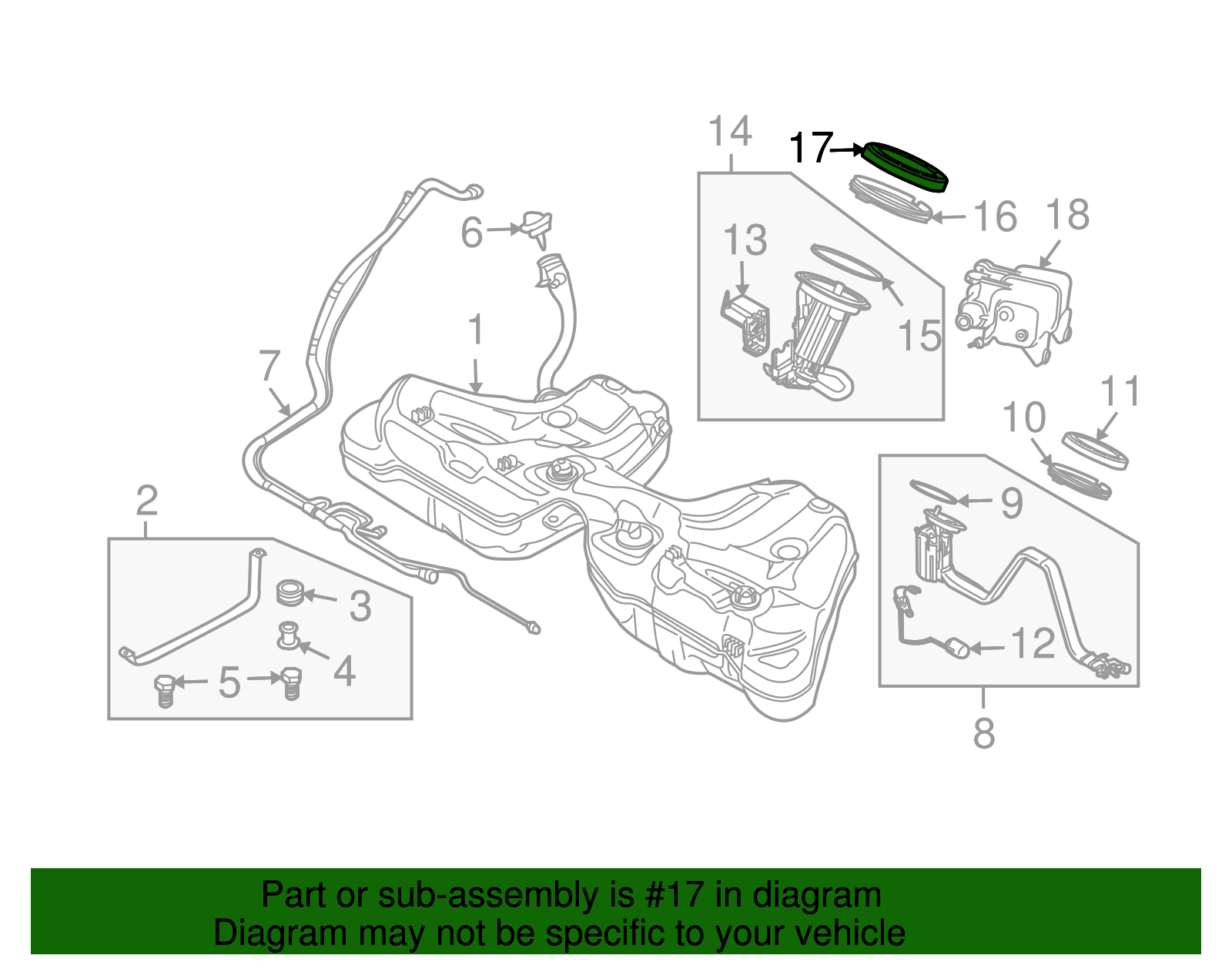 16116762417 - 1997-2010 BMW Fuel Pump Lock Ring (16-11-6-762-417) | BMW ...