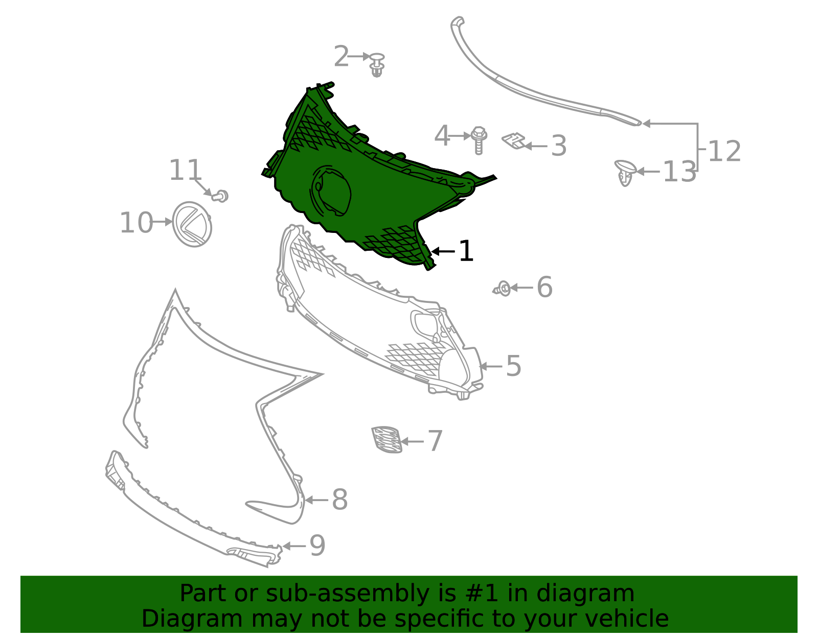 53112-24100 - Upper Grille - 2015-2017 Lexus RC F | My L Parts