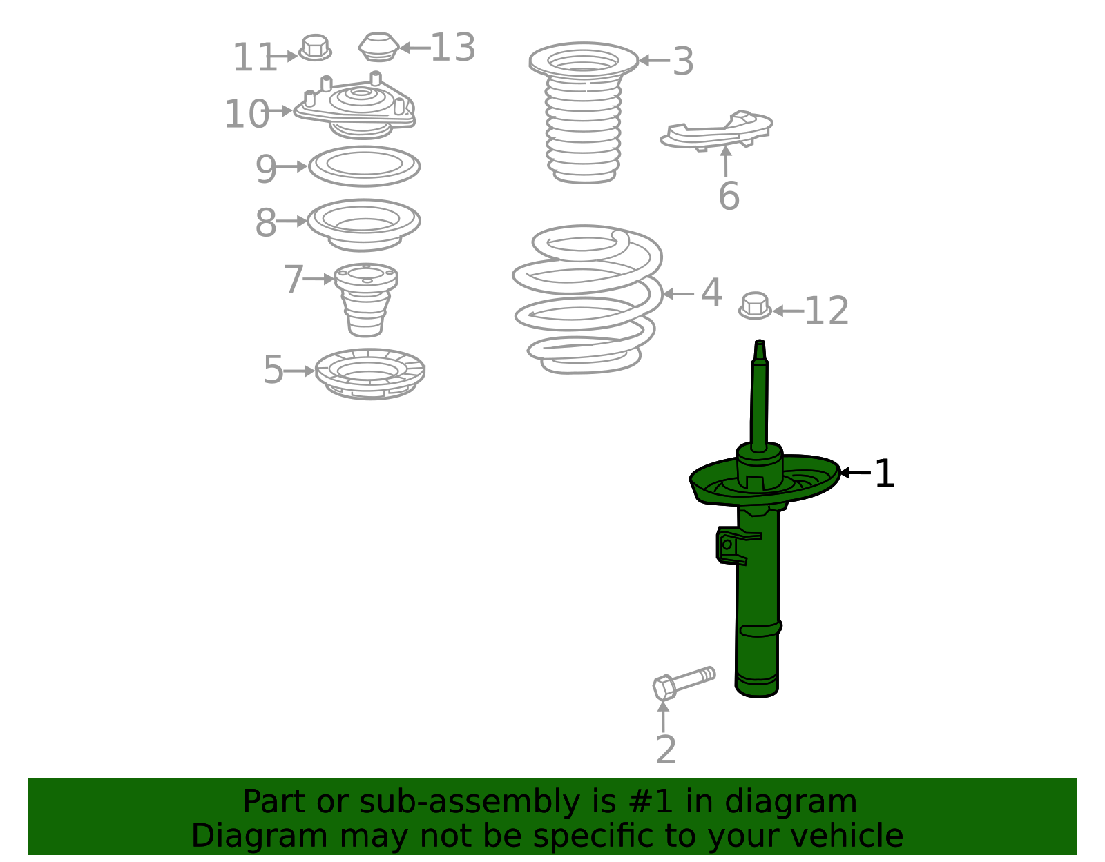 51621-TBA-A21 - 2019-2021 Honda Civic - Shock Absorber Unit L Front ...