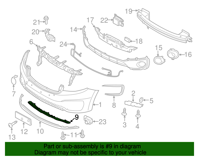 86565-A9500 - Lower Molding 2015-2017 Kia Sedona | Kia.Parts Store