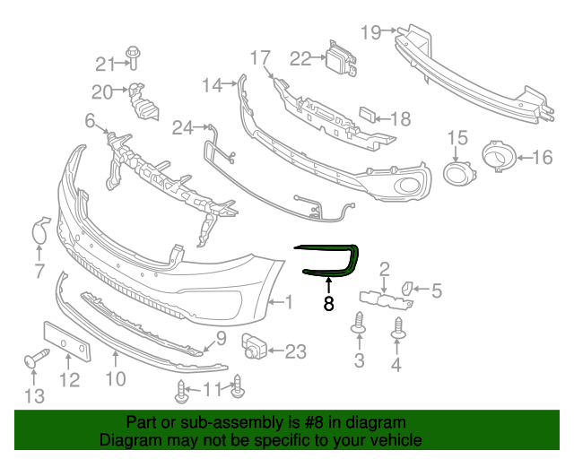 86563-A9500 - Trim Molding 2015-2017 Kia Sedona | Kia.Parts Store