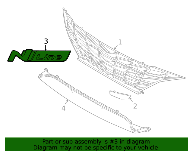 86315-AA800 - Grille Emblem 2021-2024 Hyundai | AutoNationParts.com