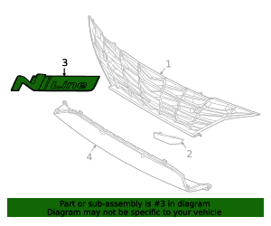 86315-AA800 - Grille Emblem 2021-2024 Hyundai | AutoNationParts.com