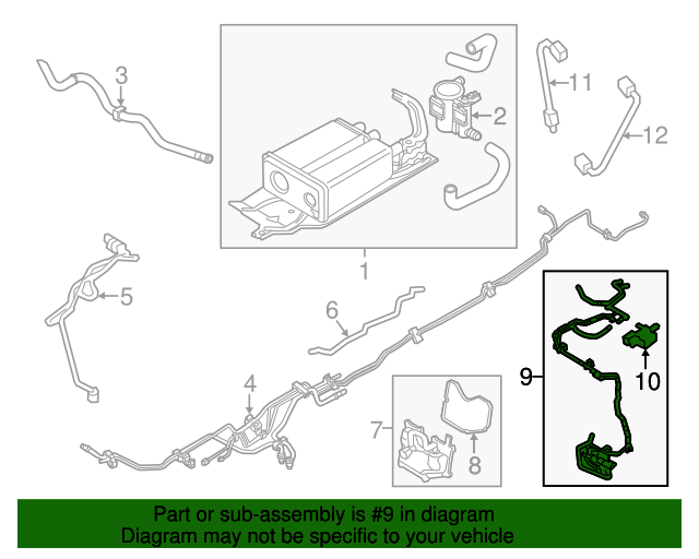 2012-2015 Ford Hose & Tube Assembly CB5Z-9S468-C | NewAutoParts.com