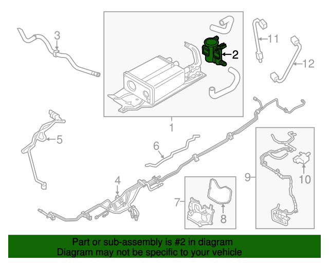 BB5Z-9G271-B - Vapor Canister Purge Solenoid 2012-2015 Ford ...