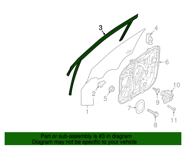 2016-2020 Kia Sorento Run Channel 82540-C5000 | TascaParts.com