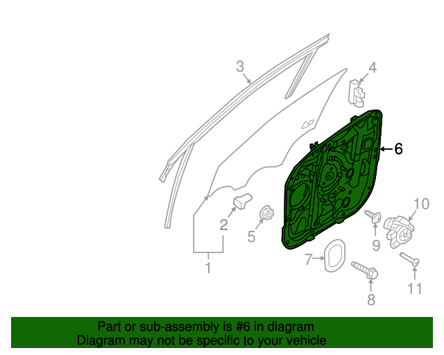 2016-2020 Kia Sorento Window Regulator 82471-C6000 | OEM Parts Online
