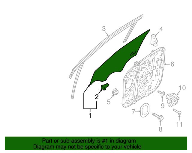2016-2020 Kia Sorento OEM NEW 2016-20 Kia Sorento Glass Assembly Front ...