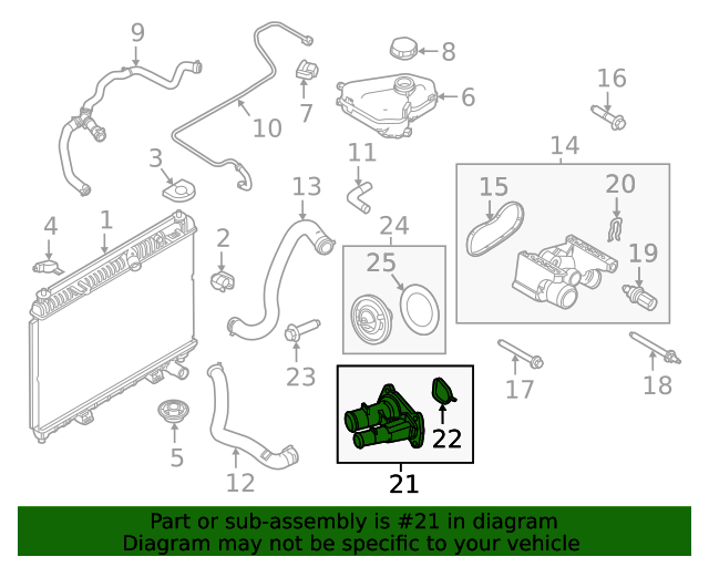 Genuine OEM Ford Part - Thermostat Housing BE8Z-8592-B | Genuine OEM ...