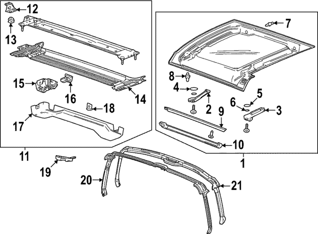 2022-2024 GMC Convertible Top Retainer 84847839 GM | GMPartsDirect.com