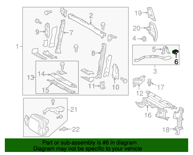 2013-2018 Toyota RAV4 Support Bracket Bracket 53258-0R010 | Toyota ...