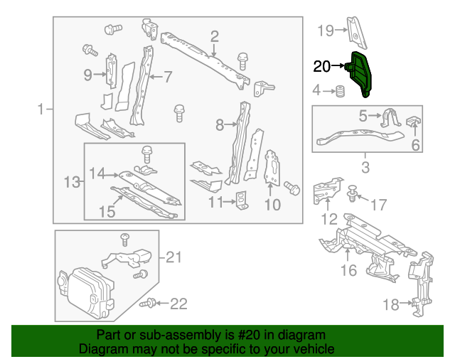 2013-2018 Toyota RAV4 Radiator Support Air Deflector 53154-0R010 ...