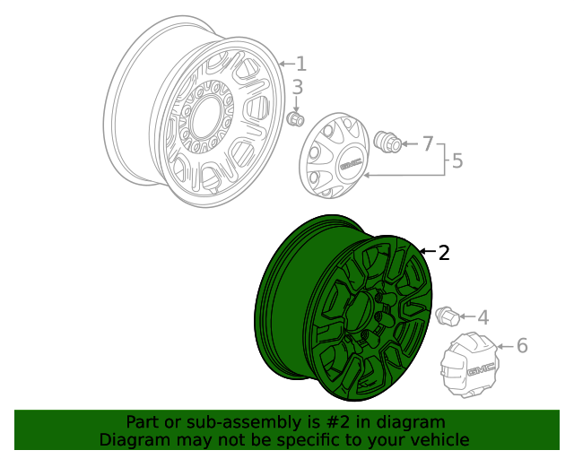 2021-2023 GMC F Wheel 84742716 GM | GMPartsDirect.com