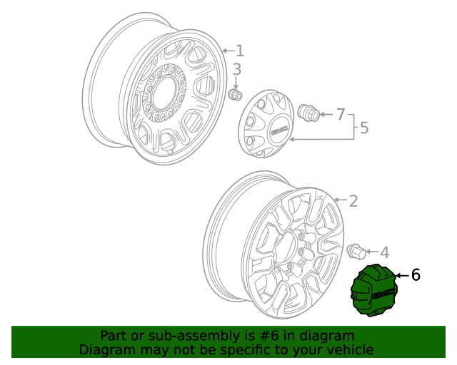 2020 GMC Front and Rear Wheel Trim Cap 23378308 GM | GMPartsDirect.com