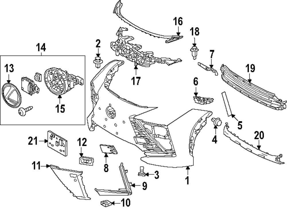 2023-2024 Lexus RZ450e Bumper Guard 5241146900 | Retail Performance ...