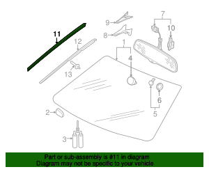 2008-2017 Audi Reveal Molding 8T0-854-327-A-01C | OEM Parts Online