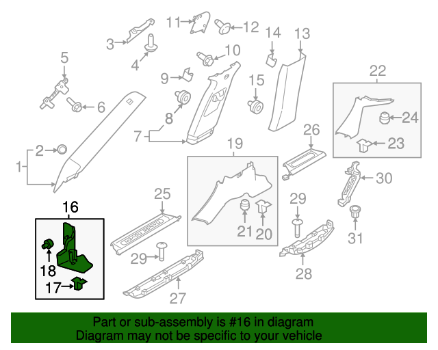 Genuine OEM Cowl Kick Panel Part# LR048064 Fits 2013-2021 Land Rover ...