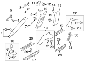 Genuine OEM Cowl Kick Panel Part# LR048064 Fits 2013-2021 Land Rover ...