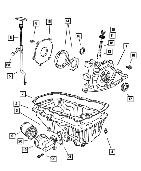 Engine Oiling for 2001 Chrysler PT Cruiser | MyMoparParts