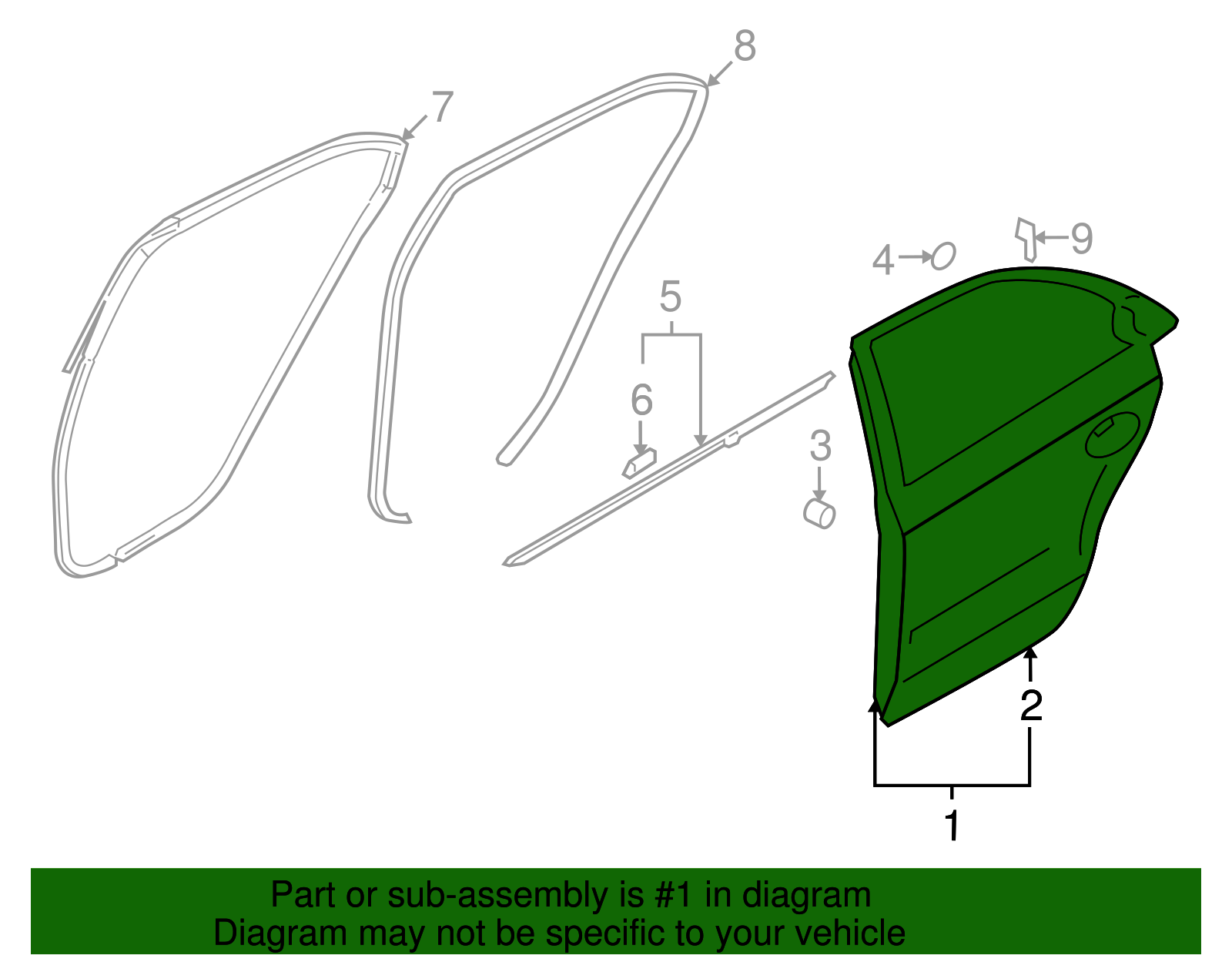 2006-2010 Hyundai Sonata Door Shell 77004-3K010 | QuirkParts
