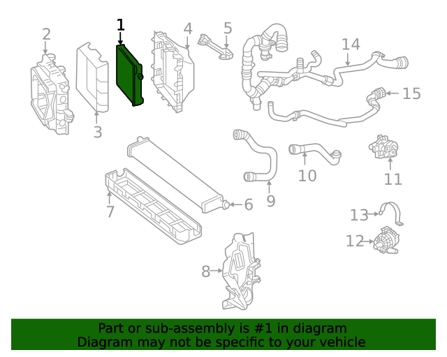 099-500-97-00 - Auxiliary Cooler 2018-2020 Mercedes-Benz | Mercedes ...