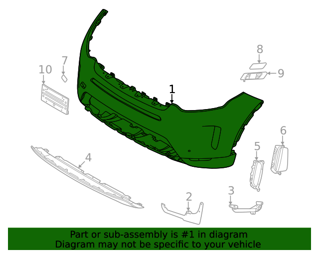 Genuine OEM Bumper Cover Part# LR154708 Fits 2021-2023 Land Rover ...