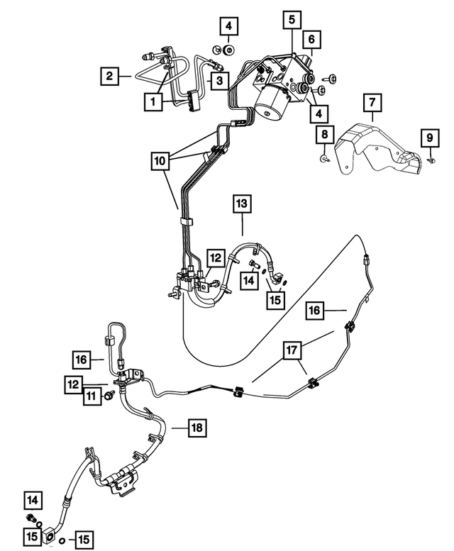 2019-2024 Ram Brake Hose 68351278af | TascaParts.com