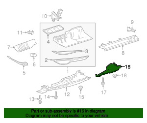 2012-2019 Mercedes-Benz Rear Shield 166-680-95-07 | MB OEM Parts